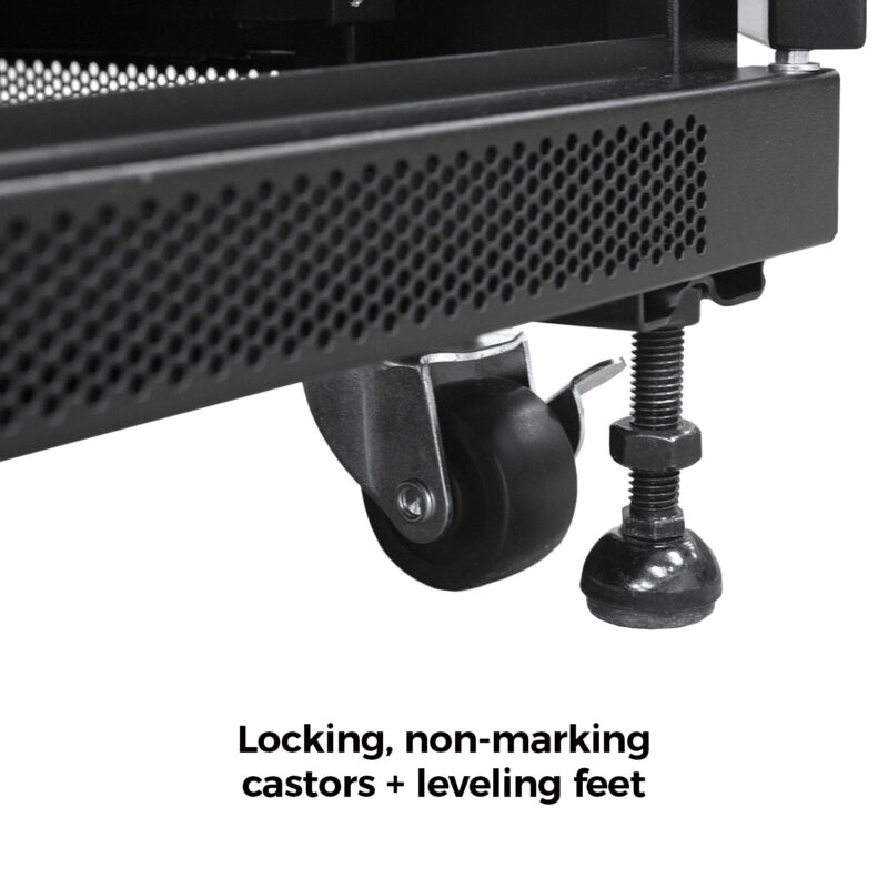 42U Enclosed Locking Rack with Active Cooling – RED ATOM