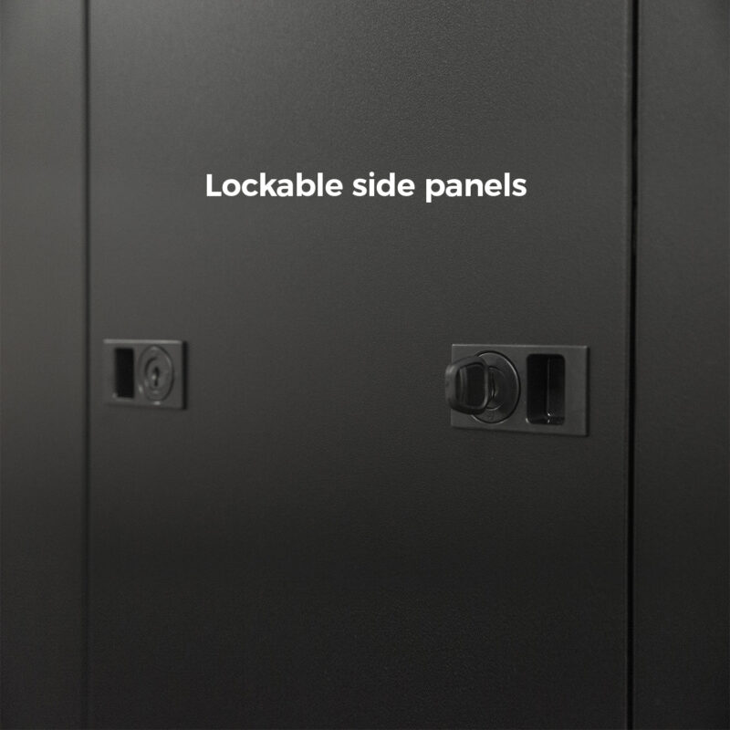 35U Enclosed Locking Rack with Active Cooling – RED ATOM