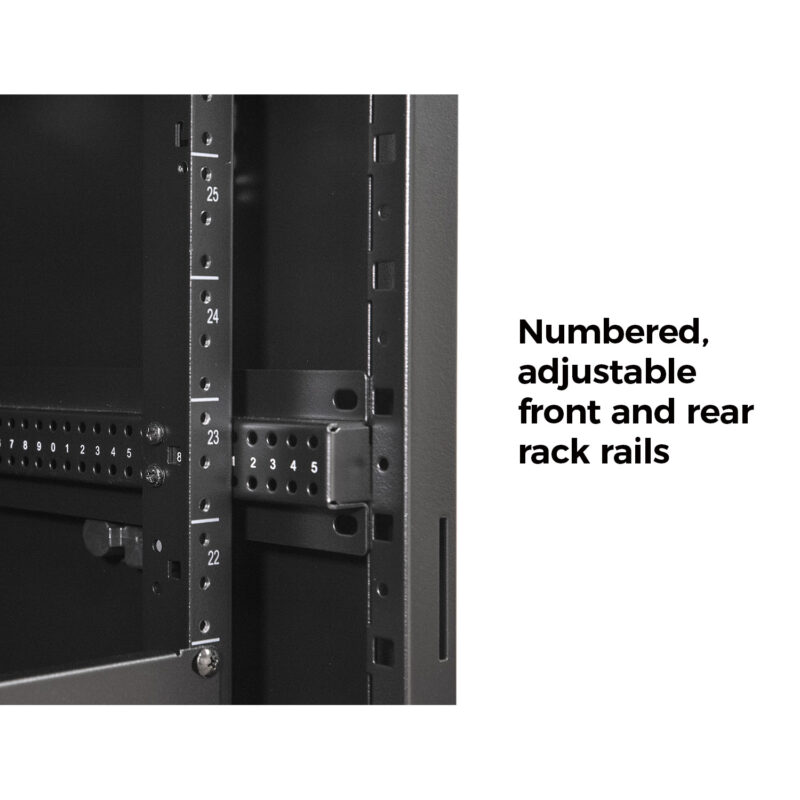 27U Enclosed Locking Rack with Active Cooling – RED ATOM