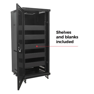 35U Enclosed Locking Rack with Active Cooling – RED ATOM